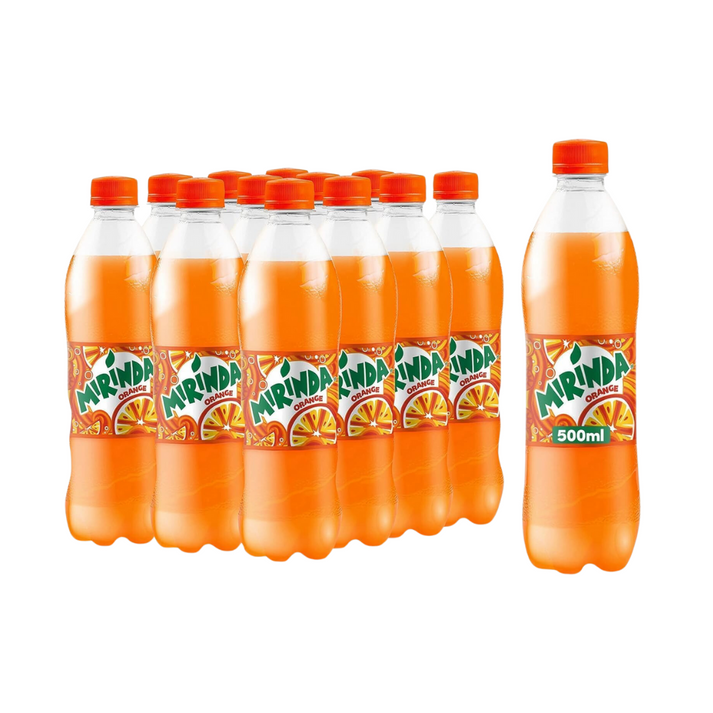 MIRINDA ORANGE Flavour 12 x 500ml – Manha Mini Market