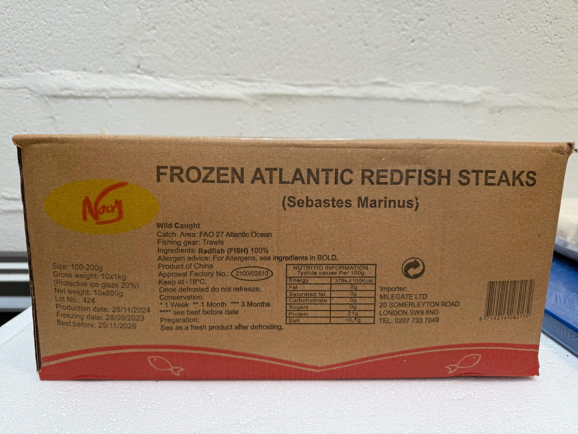 FROZEN RED BREAM (HEADLESS) STEAKS (1KG X 10) BOX - CLEANED – Manha ...
